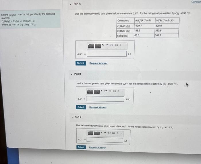 Ethere (C? C2 4) can be halogenated by the following | Chegg.com