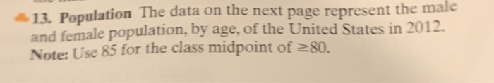 Solved 13. Population The data on the next page represent | Chegg.com