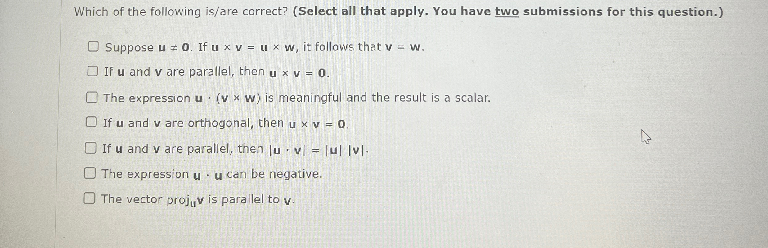 Solved Which of the following is/are correct? (Select all | Chegg.com