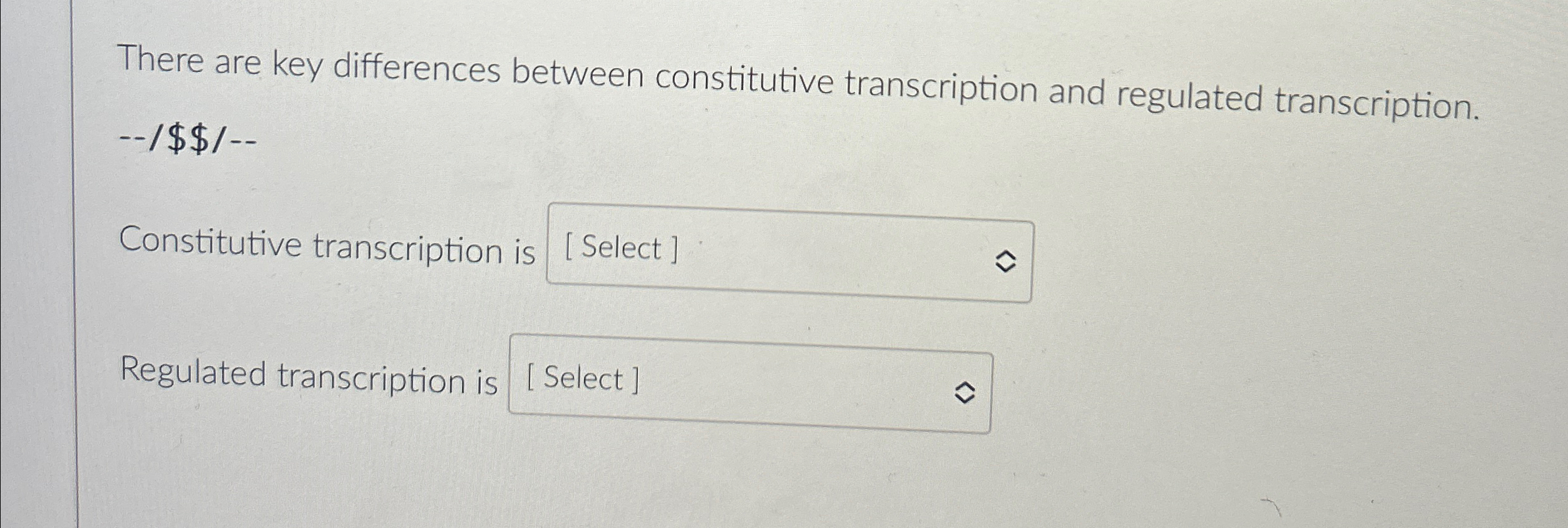 There are key differences between constitutive | Chegg.com