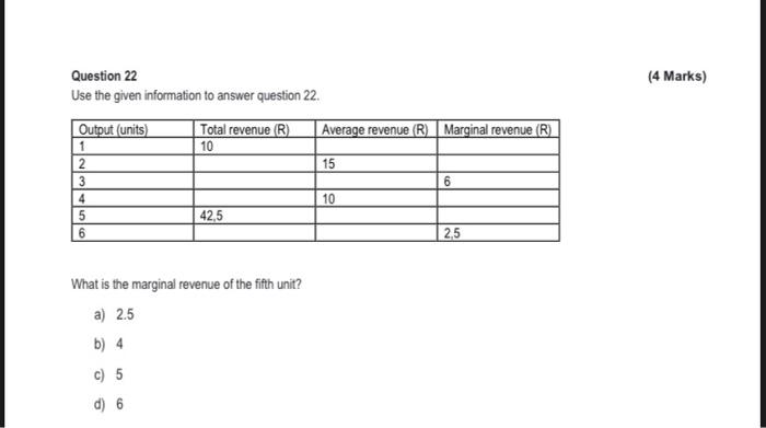 Solved Question 22 (4 Marks) Use the given information to | Chegg.com Solved Question 22 (4 Marks) Use the given information to | Chegg.com