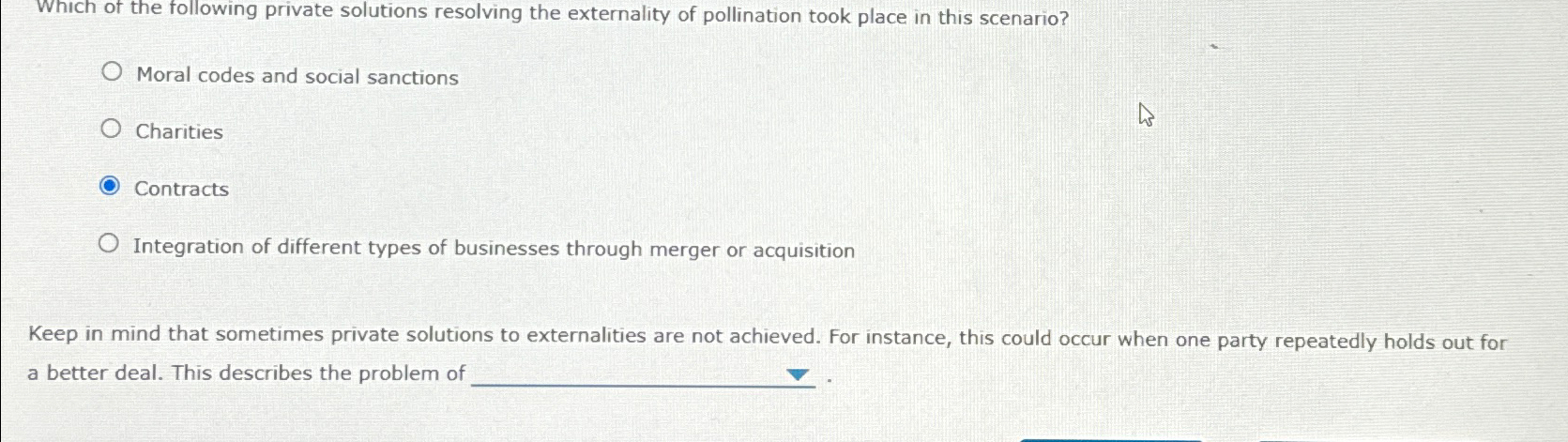 Solved Which of the following private solutions resolving | Chegg.com