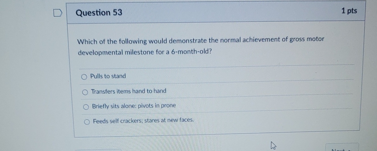Solved Question 531 ﻿ptsWhich of the following would | Chegg.com