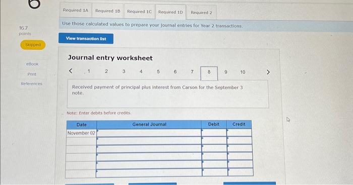 se those calculated values to prepare your journal | Chegg.com