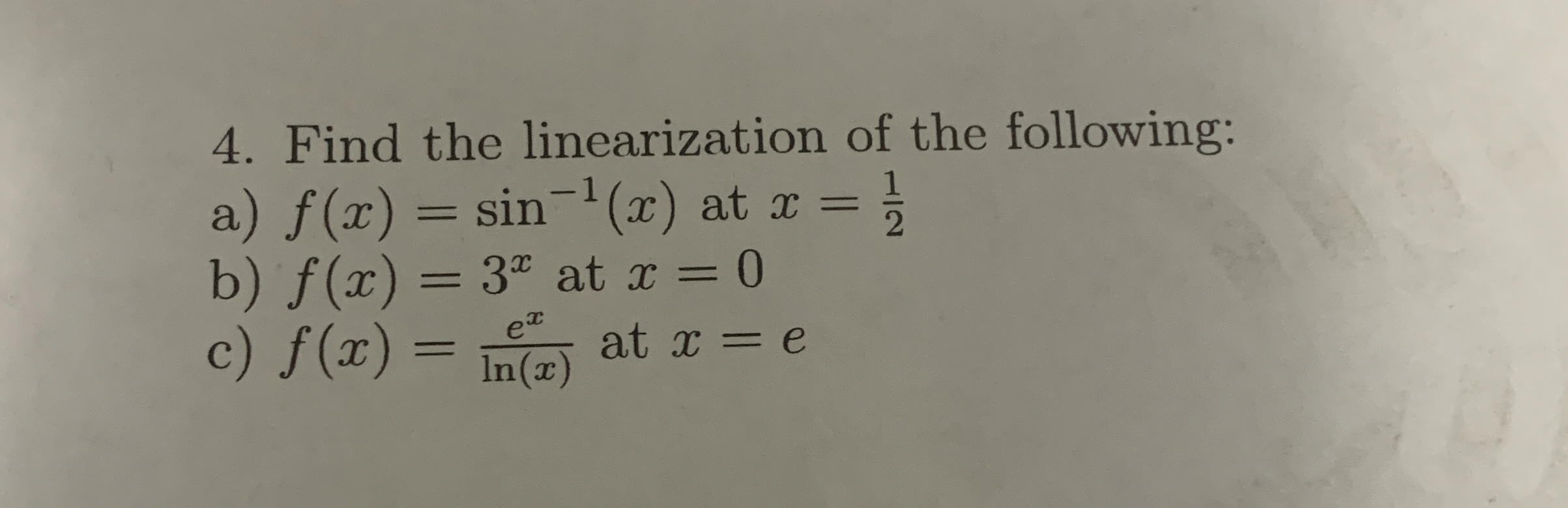 Solved Find the linearization of the | Chegg.com