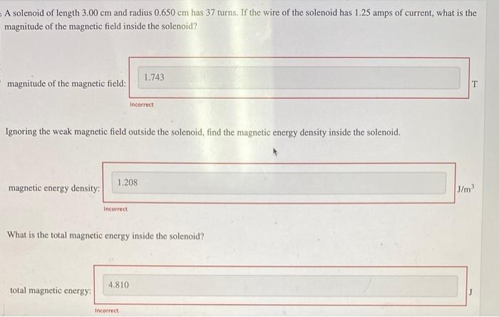 Solved A solenoid of length 3.00 cm and radius 0.650 cm has | Chegg.com