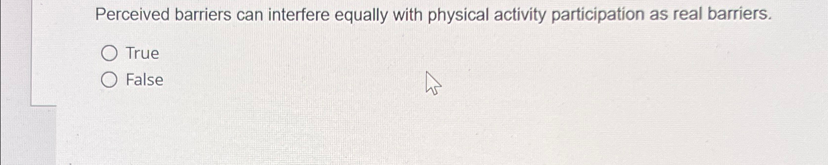 Solved Perceived barriers can interfere equally with | Chegg.com