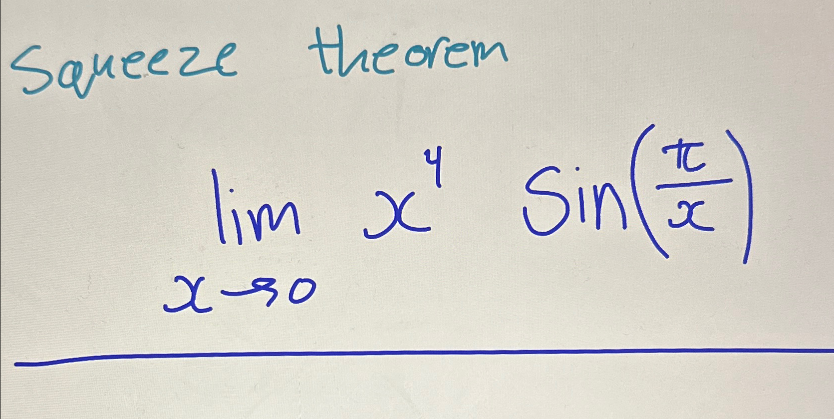 Solved Squeeze theoremlimx→0x4sin(πx) | Chegg.com