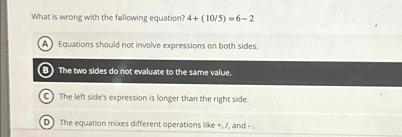 Solved What is wrong with the following equation? | Chegg.com