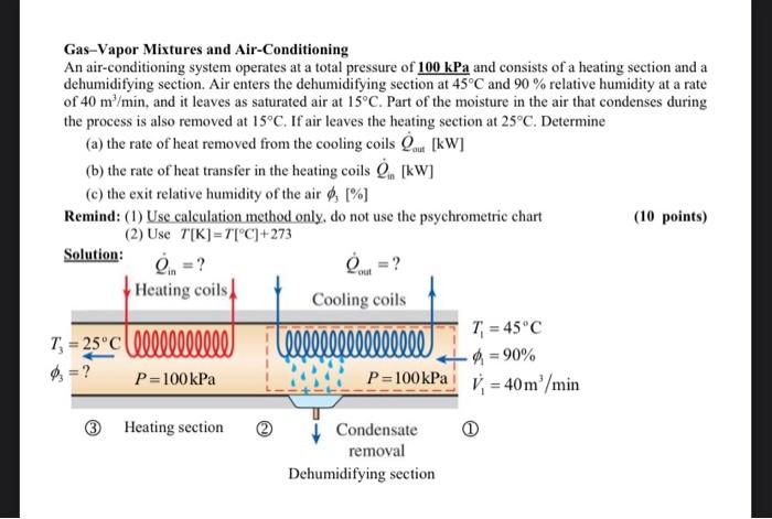Solved Gas-Vapor Mixtures and Air-Conditioning An | Chegg.com