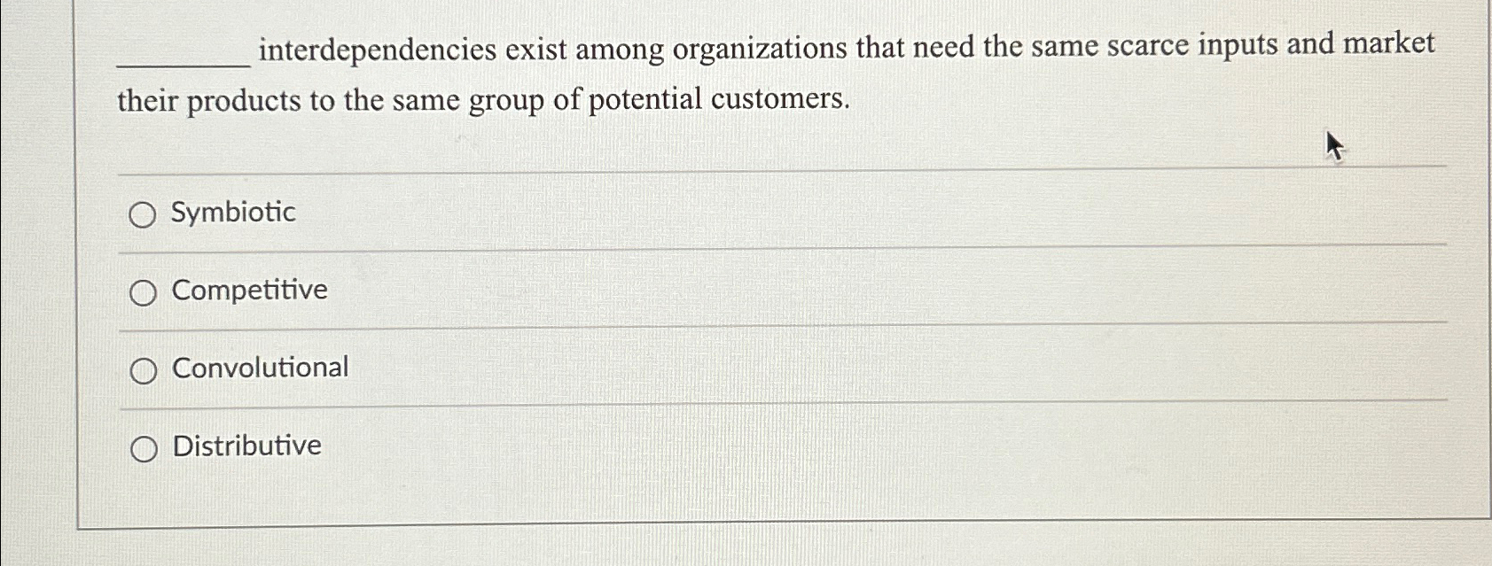 Solved interdependencies exist among organizations that need | Chegg.com