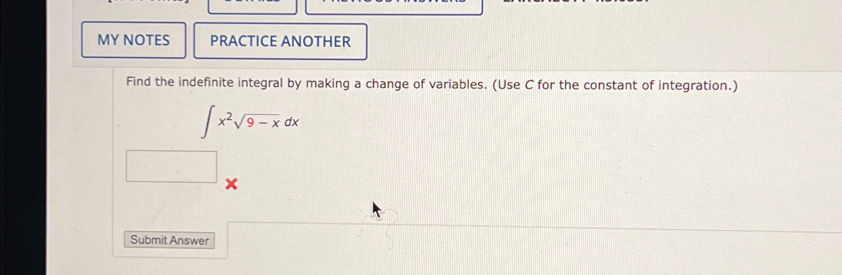 Solved Find the indefinite integral by making a change of | Chegg.com