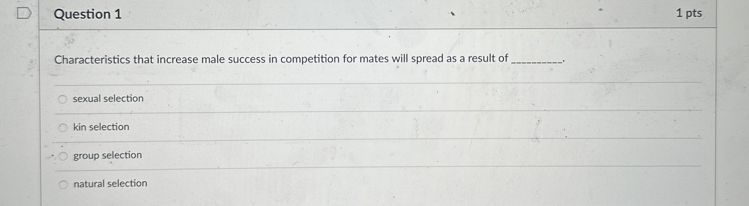 Solved Question 11 ﻿ptsᄀaracteristics that increase male | Chegg.com