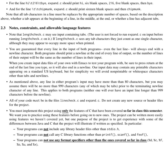 Solved 2.1 The line length check program lengthcheck.c As | Chegg.com