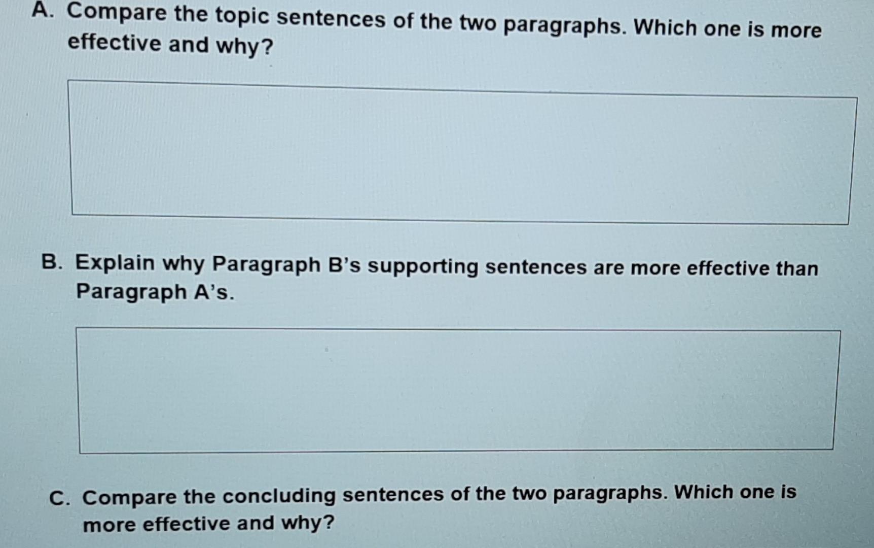 Solved ate a Paragraph Your Task: Read the two paragraphs | Chegg.com