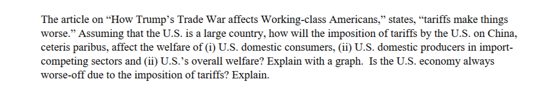 Solved The article on "How Trump's Trade War affects | Chegg.com