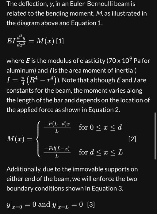 Solved Euler-Bernoulli Beam Bending. In this problem, we | Chegg.com