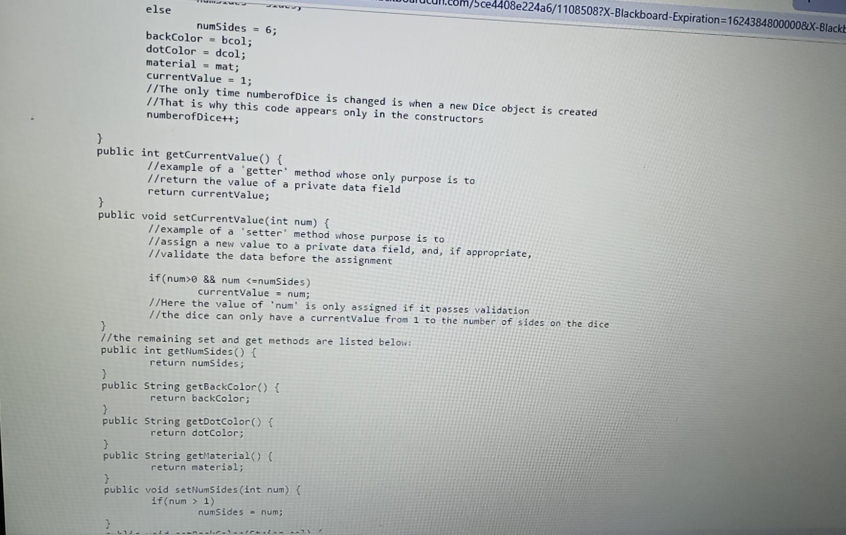 Solved For this lab you need to create a DiceShaker class | Chegg.com