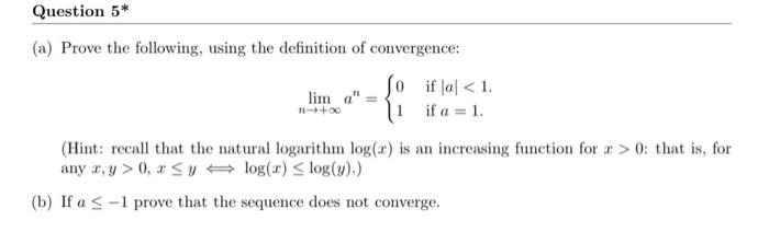 Solved (a) Prove the following, using the definition of | Chegg.com