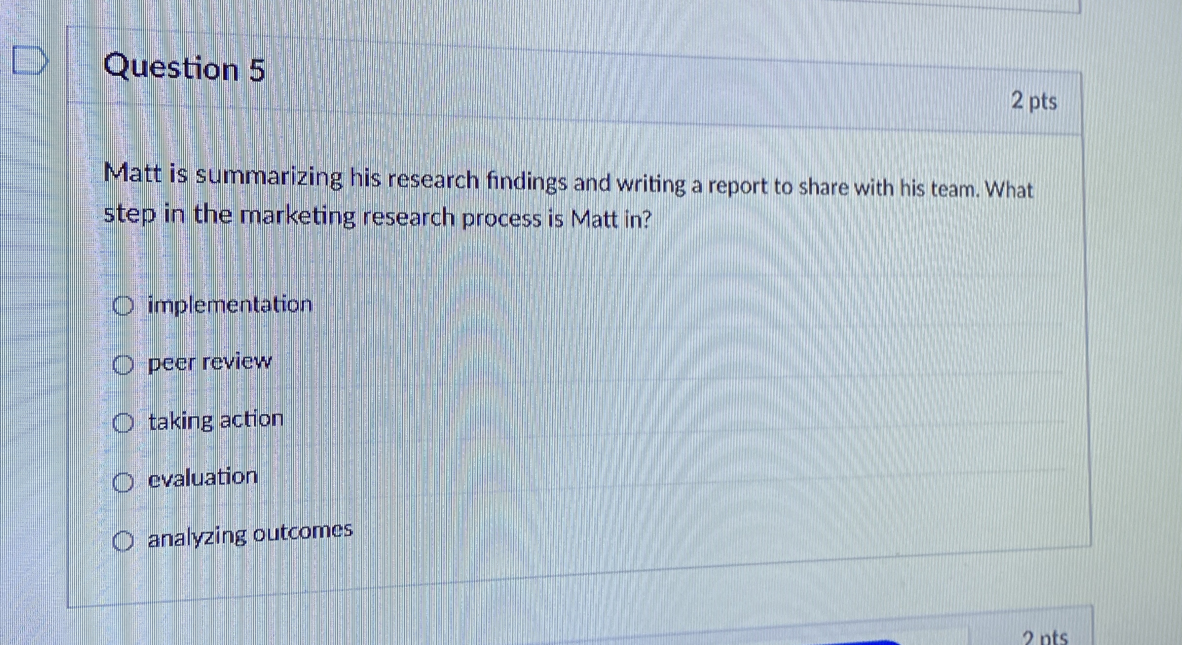 Solved Question 52 ﻿ptsMatt is summarizing his research | Chegg.com