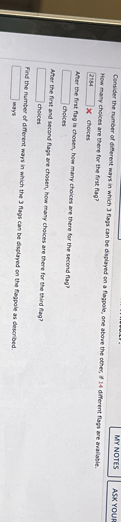 Solved Consider the number of different ways in which 3 | Chegg.com