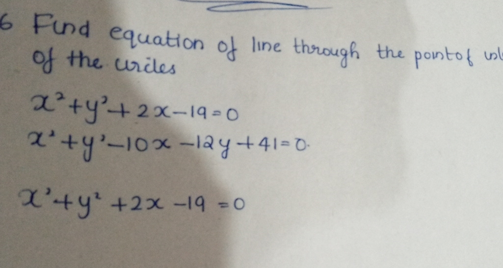 Solved 6 ﻿Find equation of line through the pointof | Chegg.com