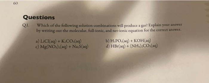 Solved 21. Which of the following solution combinations will | Chegg.com