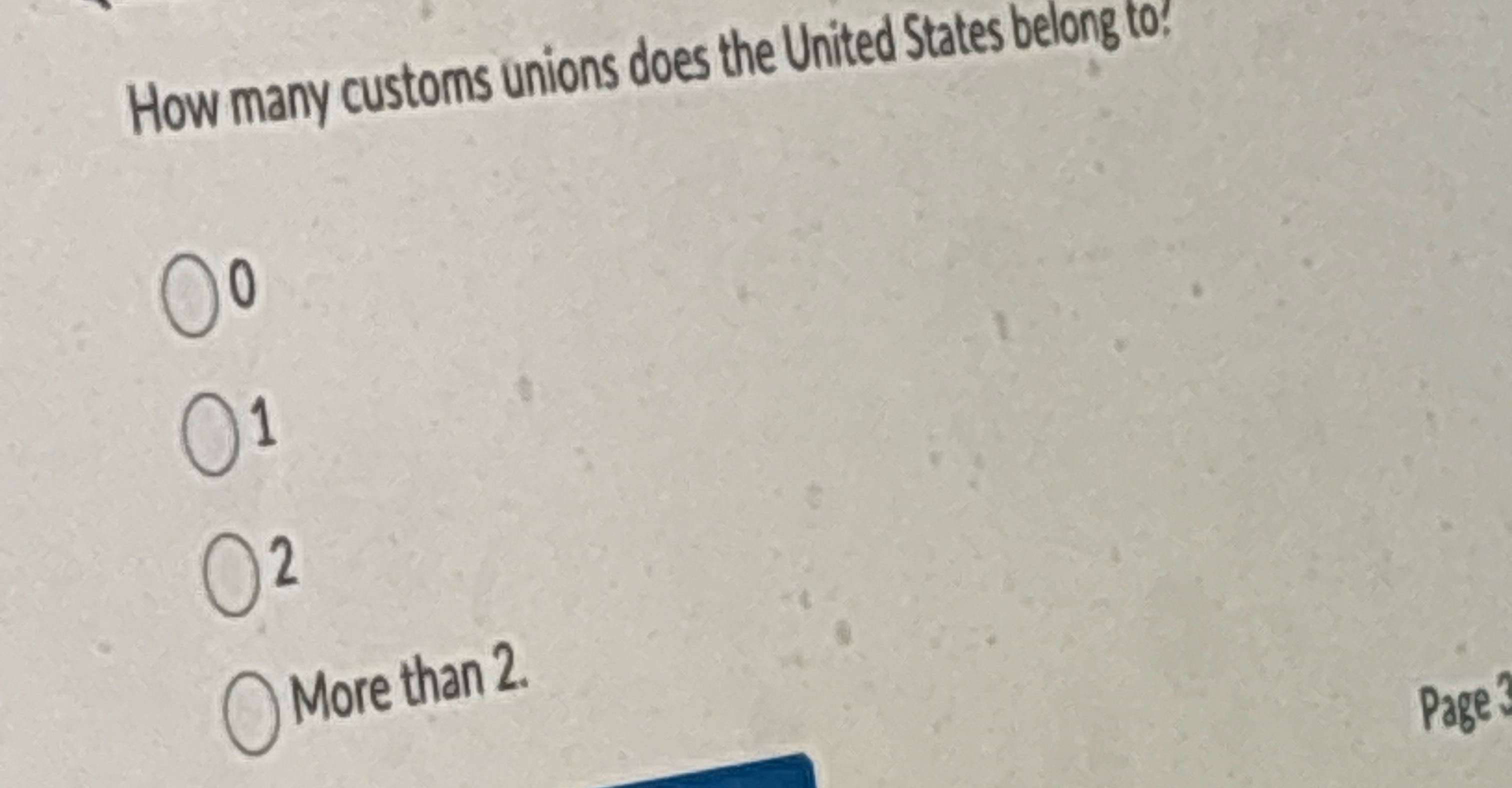 Solved How many customs unions does the United States | Chegg.com