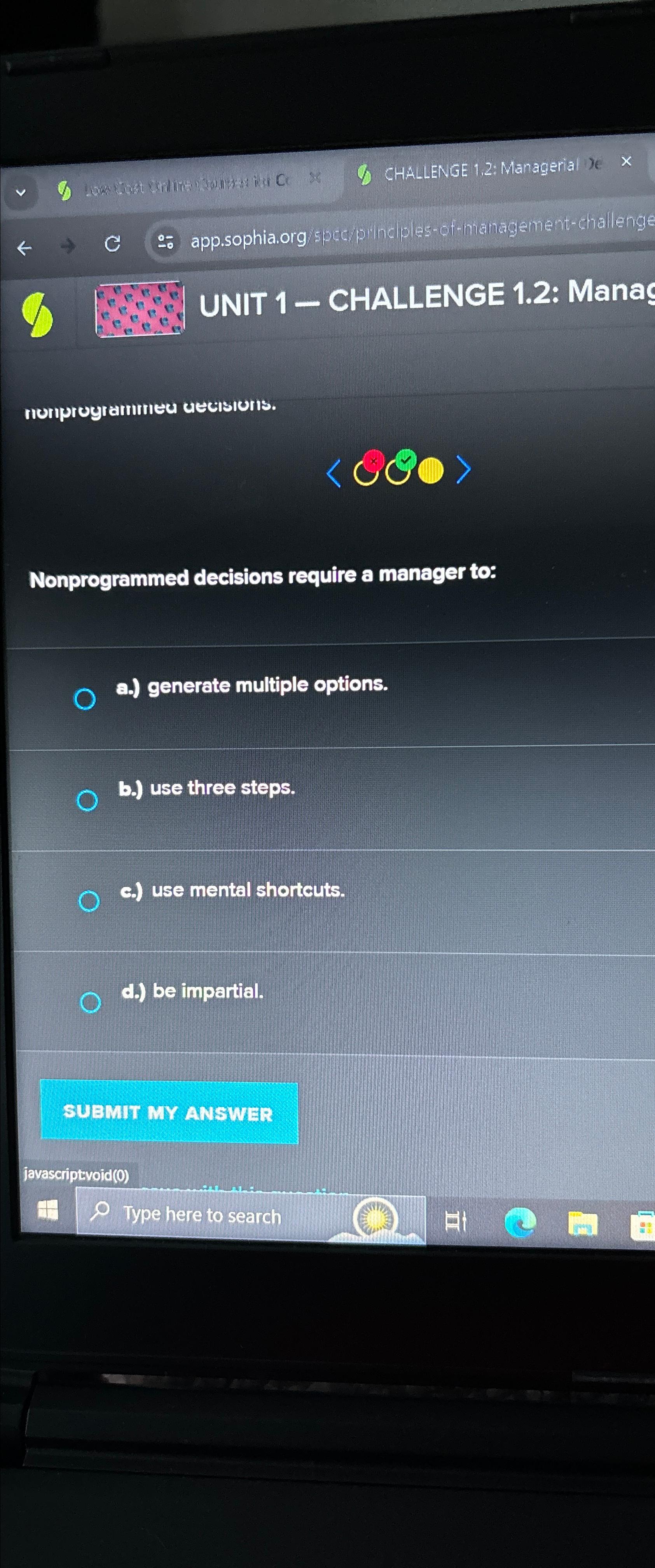 Solved UNIT 1 - ﻿CHALLENGE 1.2: Manasnomproyraminted | Chegg.com