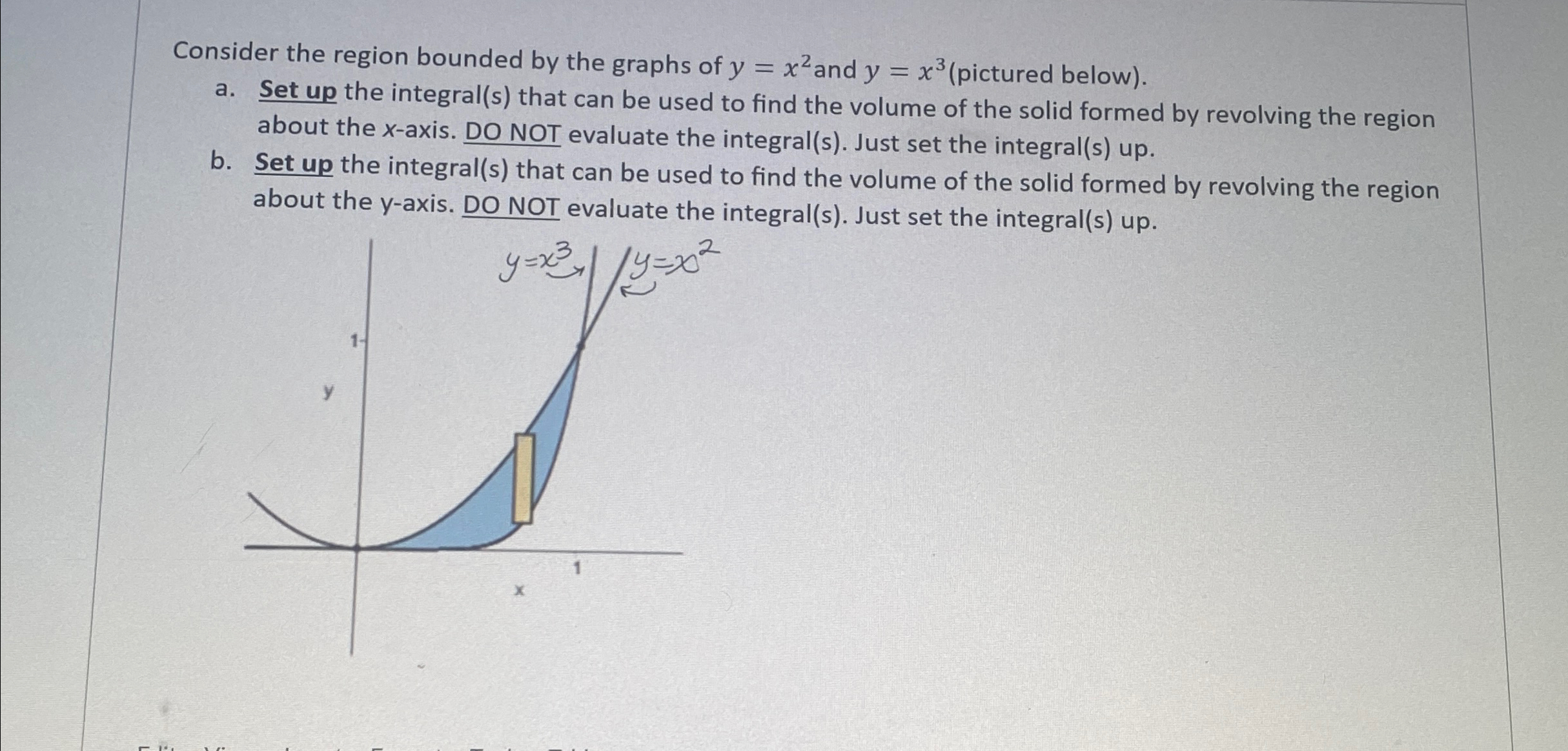 Solved Consider the region bounded by the graphs of y=x2 | Chegg.com