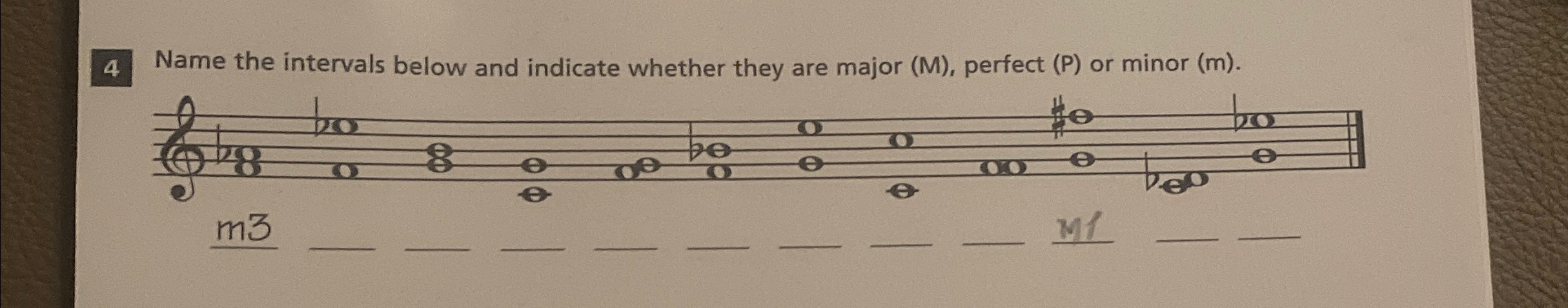 Solved Name the intervals below and indicate whether they | Chegg.com