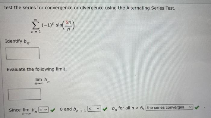 Solved Test the series for convergence or divergence using | Chegg.com