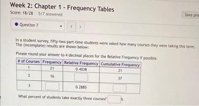 Solved IN a student survey, fifty- part time students were | Chegg.com