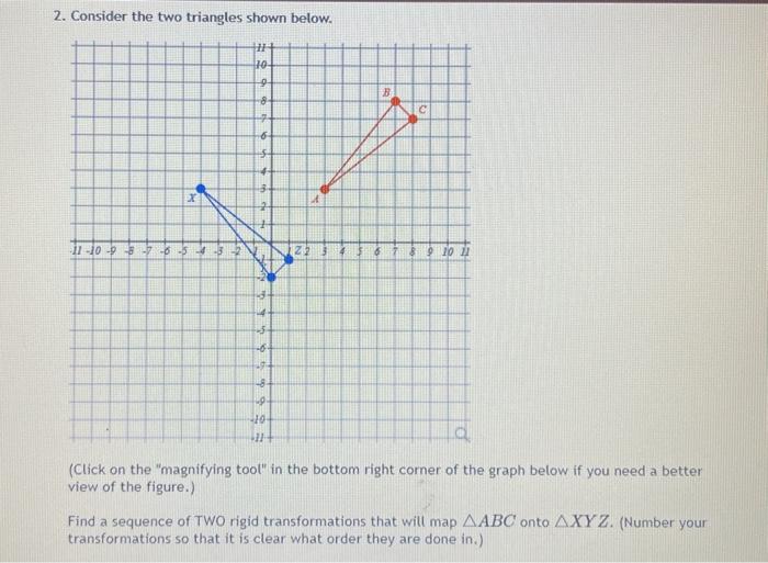 Solved 2. Consider the two triangles shown below. (Click on | Chegg.com