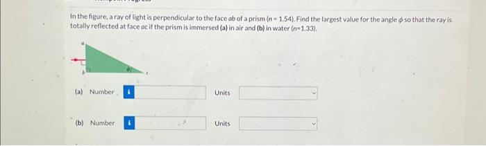 Solved In the figure, a ray of light is perpendicular to the | Chegg.com