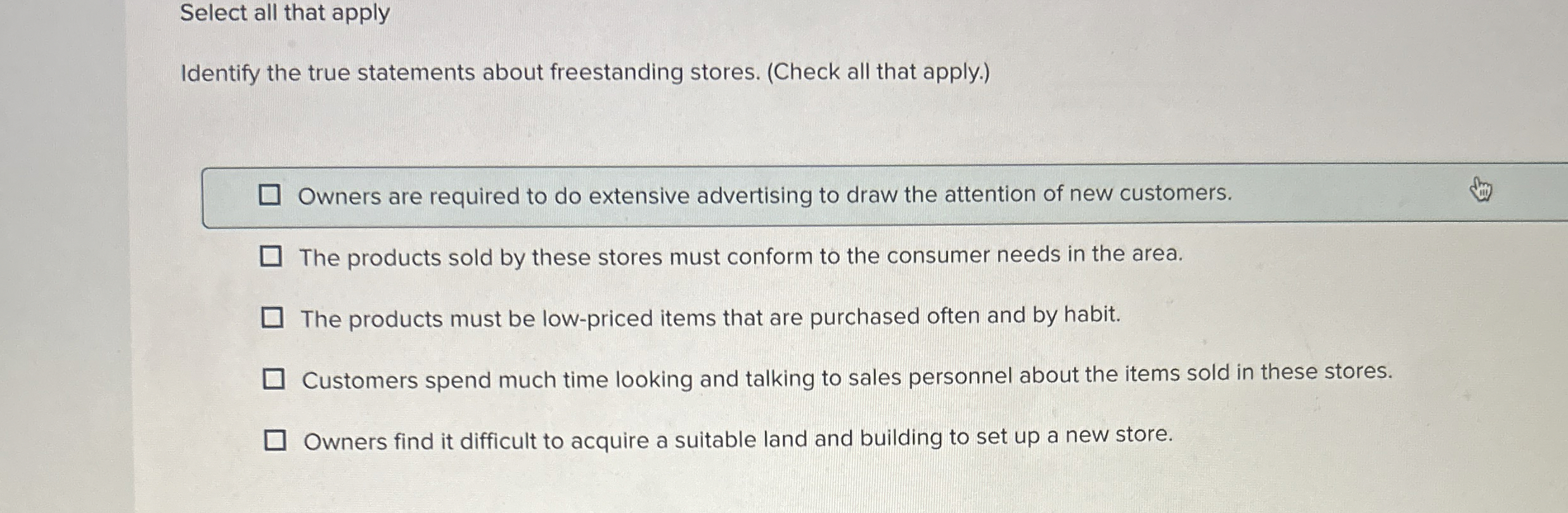 Solved Select all that applyIdentify the true statements | Chegg.com