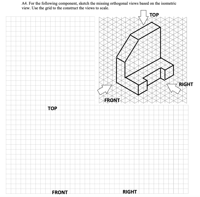 Solved A4. For the following component, sketch the missing | Chegg.com