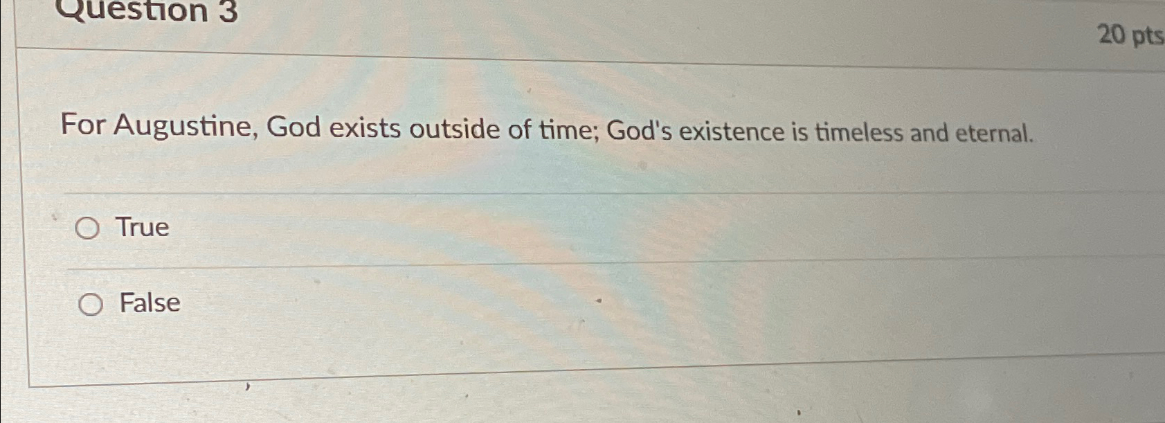 Solved For Augustine, God exists outside of time; God's | Chegg.com