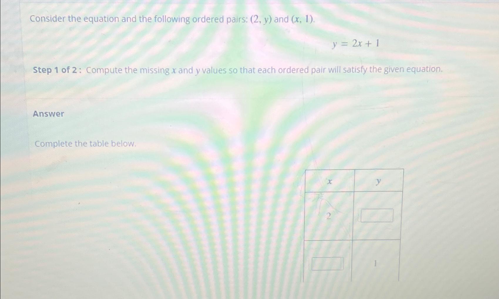 Solved Consider the equation and the following ordered | Chegg.com