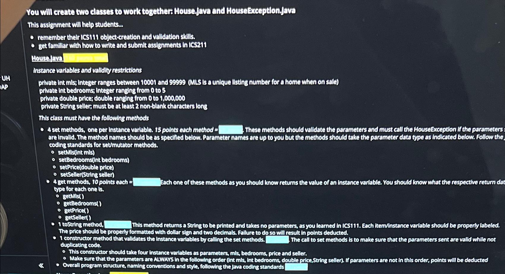 Solved You will create two classes to work together: | Chegg.com