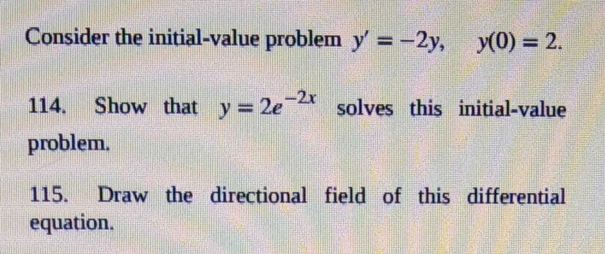Solved Consider the initial-value problem y′=−2y,y(0)=2. | Chegg.com