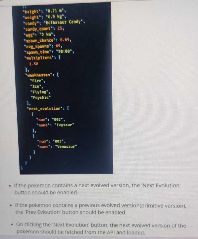 Solved Given a Pokemon details component, debug the React | Chegg.com