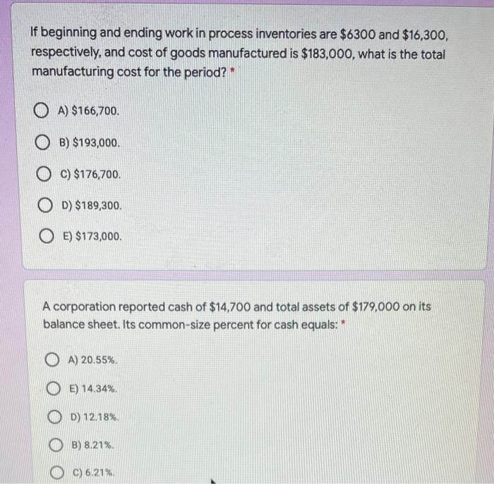 Solved If beginning and ending work in process inventories | Chegg.com