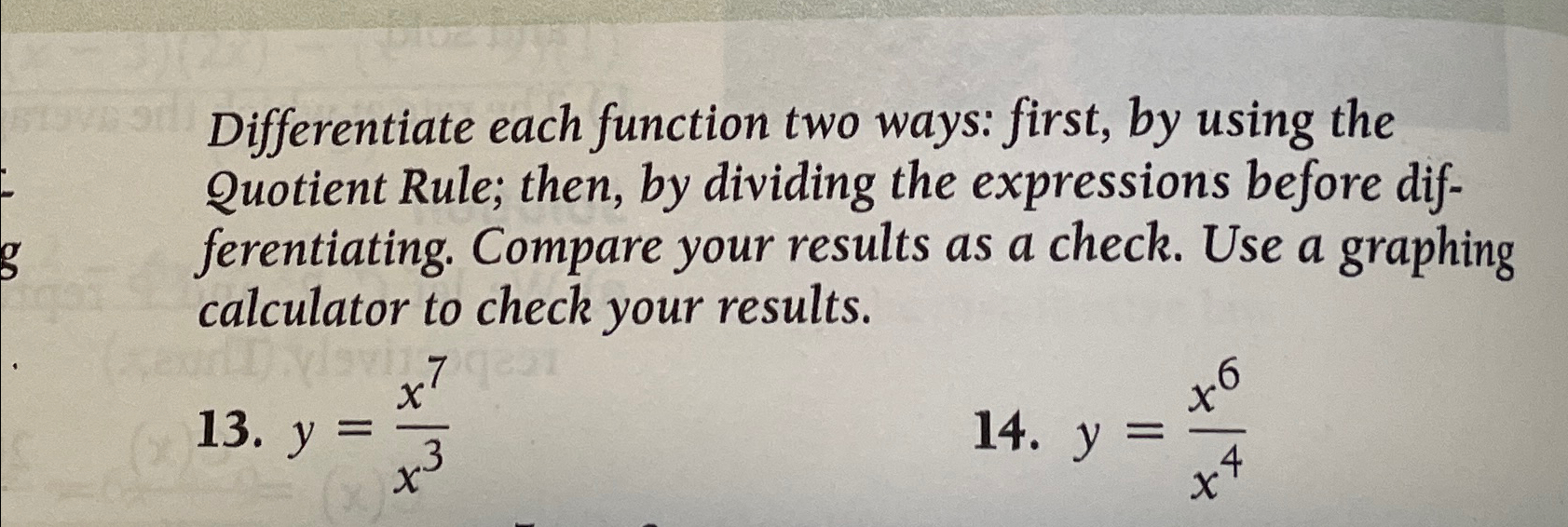 Solved Differentiate each function two ways: first, by using | Chegg.com