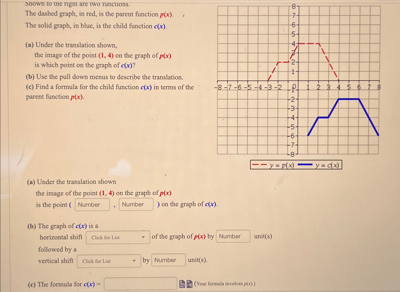 Solved Shown to the rignt are two runctions.The dashed | Chegg.com