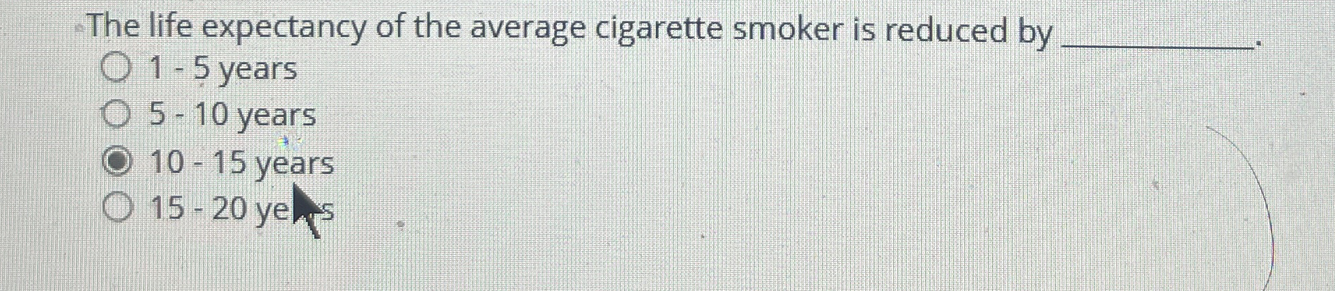 Solved The life expectancy of the average cigarette smoker | Chegg.com