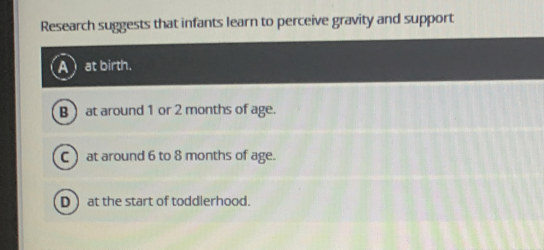 Solved Research suggests that infants learn to perceive | Chegg.com