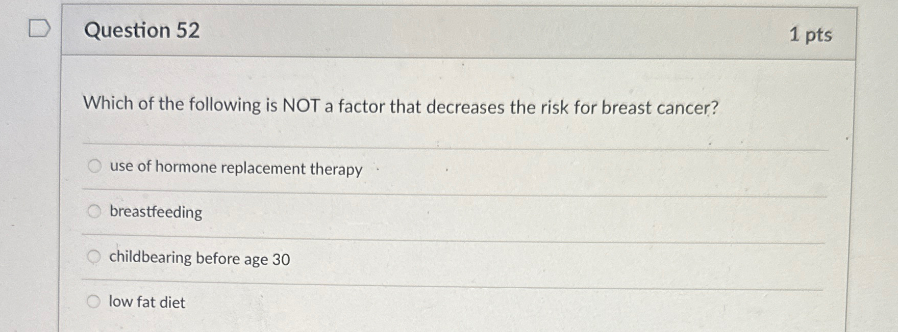 Solved Question 521 ﻿ptsWhich of the following is NOT a | Chegg.com
