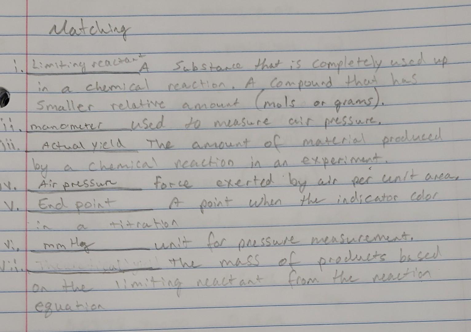 Solved Matching ( 14pts) : Write the answers (a, b, c, etc.) | Chegg.com