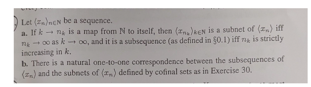 Solved Let xn n∈N be a sequence. a. If k→nk is a map from N | Chegg.com